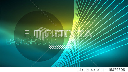 Digital technology abstract background - neon... - Stock Illustration ...