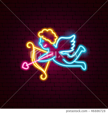 Cupid Neon Sign - Stock Illustration [46886728] - PIXTA