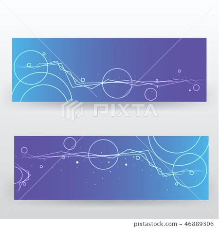 Violet blue abstract banners, polygonal lines - Stock Illustration ...