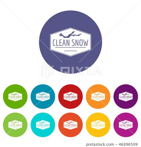 Clean snow icons set vector color - Stock Illustration [46896509] - PIXTA