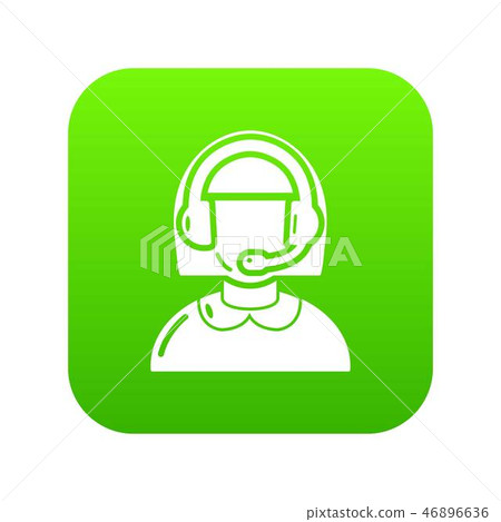 Operator icon green vector-插圖素材 [46896636] - PIXTA圖庫