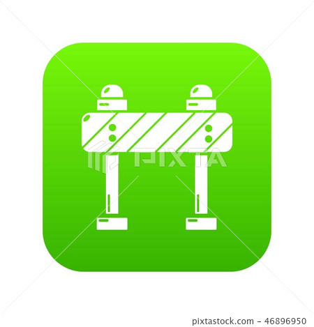 Road block icon green vector - Stock Illustration [46896950] - PIXTA