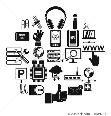 Sustenance icons set, simple style - Stock Illustration [46897110] - PIXTA