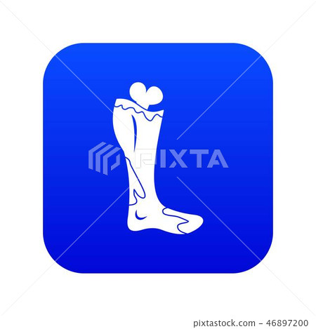 Zombie leg icon digital blue - Stock Illustration [46897200] - PIXTA