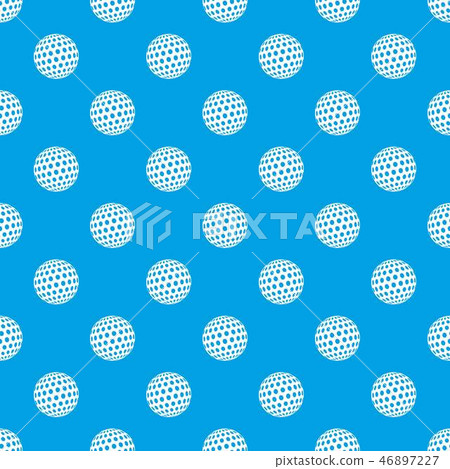 Golf ball pattern vector seamless blue - Stock Illustration [46897227 ...