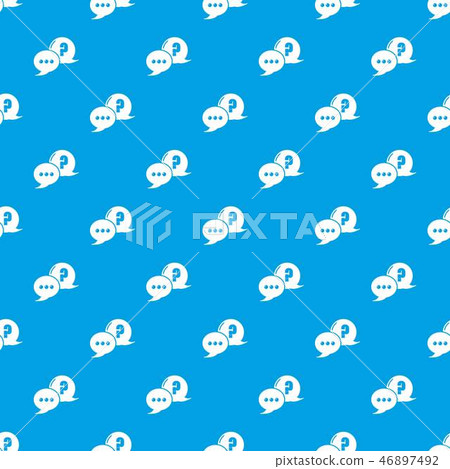 Dialog pattern vector seamless blue - Stock Illustration [46897492] - PIXTA