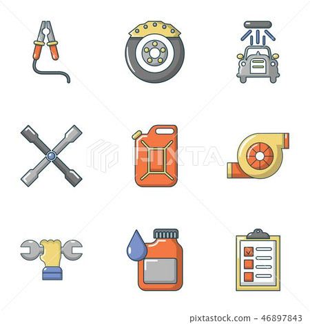 Auto refresh icons set, flat style - Stock Illustration [46897843] - PIXTA