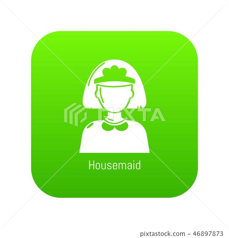 Housemaid icon green vector - Stock Illustration [46897873] - PIXTA