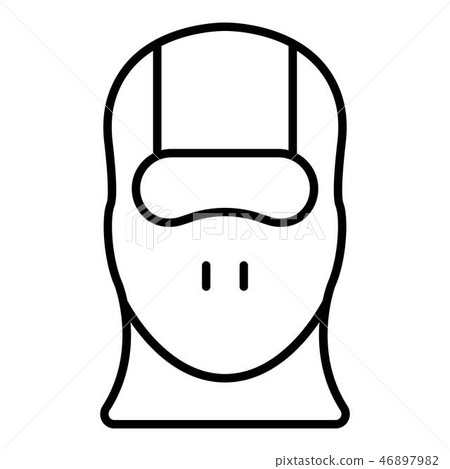 Face balaclava icon, outline style - Stock Illustration [46897982] - PIXTA