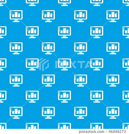 Monitor pattern vector seamless blue - Stock Illustration [46898273 ...