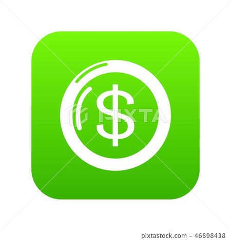 Coin icon green vector - Stock Illustration [46898438] - PIXTA