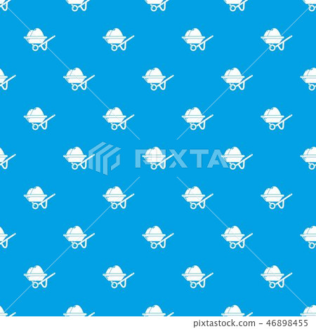 Wheelbarrow pattern vector seamless blue - Stock Illustration [46898455 ...