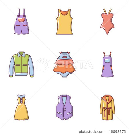 Rag icons set, flat style - Stock Illustration [46898573] - PIXTA