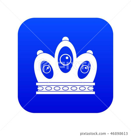 Queen crown icon digital blue - Stock Illustration [46898613] - PIXTA