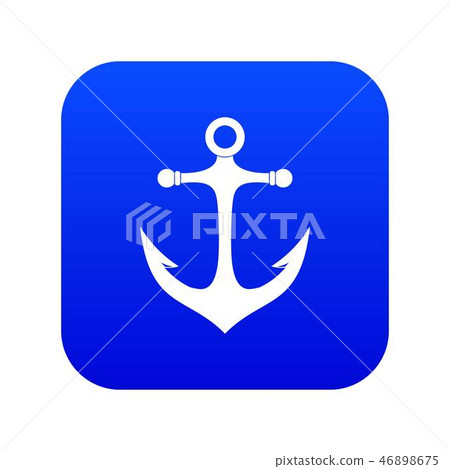 Anchor icon digital blue - Stock Illustration [46898675] - PIXTA