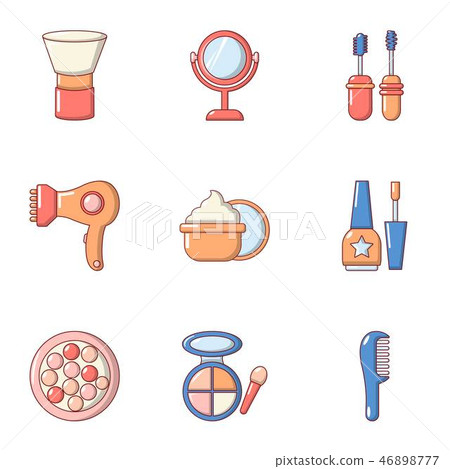 Makeover icons set, flat style - Stock Illustration [46898777] - PIXTA