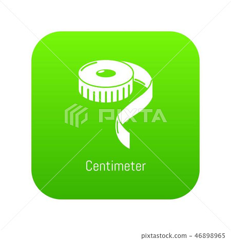 Centimeter icon green vector - Stock Illustration [46898965] - PIXTA