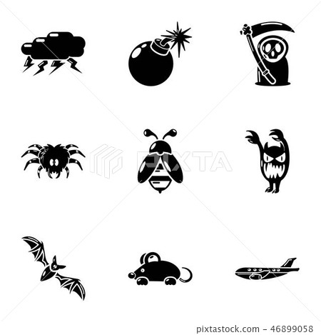 Lethally icons set, simple style - Stock Illustration [46899058] - PIXTA