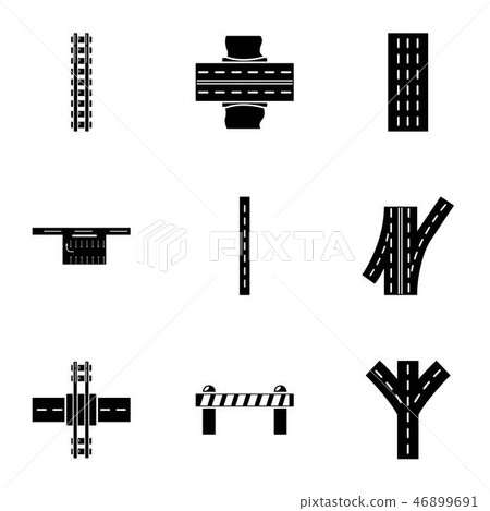 Access road icons set, simple style - Stock Illustration [46899691] - PIXTA