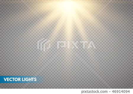 Warm light Sun rays - Stock Illustration [46914094] - PIXTA