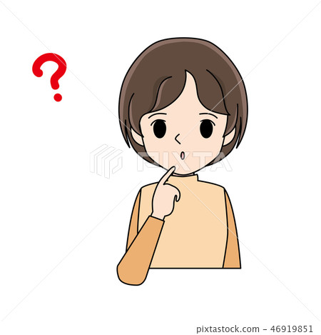 A woman with a strange expression - Stock Illustration [46919851] - PIXTA