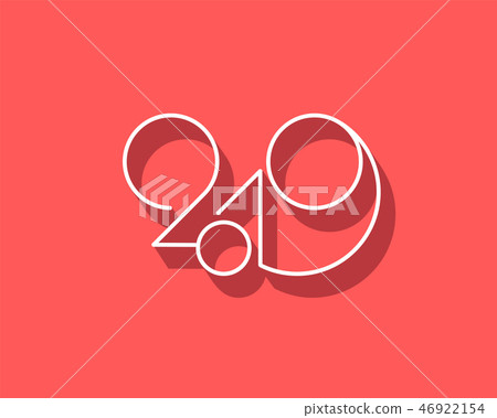 2019 logo new year vector on white background.... - Stock Illustration ...