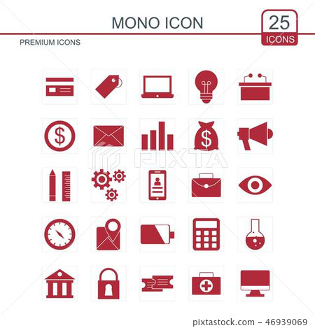 Mono icons set - Stock Illustration [46939069] - PIXTA
