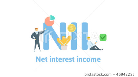 NII, Net Interest Income. Concept with... - Stock Illustration ...