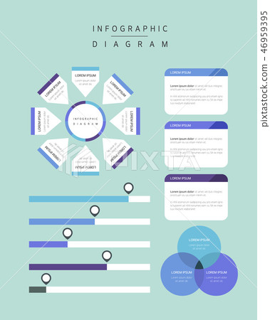 Infographic diagram set - Stock Illustration [46959395] - PIXTA