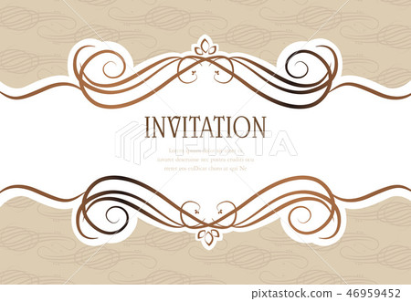 Soft curved pattern invitation - Stock Illustration [46959452] - PIXTA