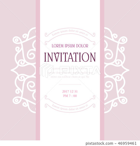 Soft curved pattern invitation - Stock Illustration [46959461] - PIXTA