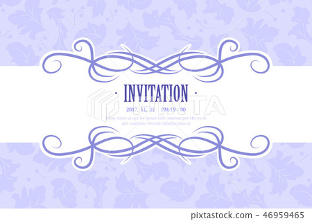 Soft curved pattern invitation - Stock Illustration [46959465] - PIXTA