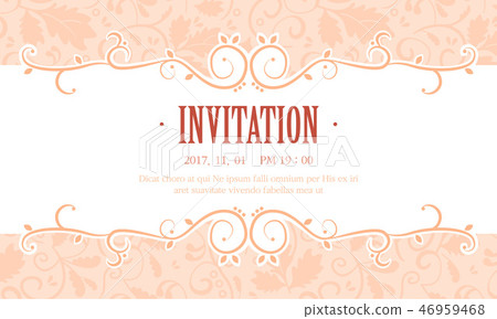 Soft curved pattern invitation - Stock Illustration [46959468] - PIXTA