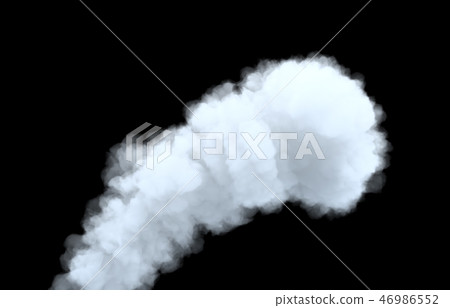 3d rendering of thick smoke cloud on black... - Stock Illustration ...