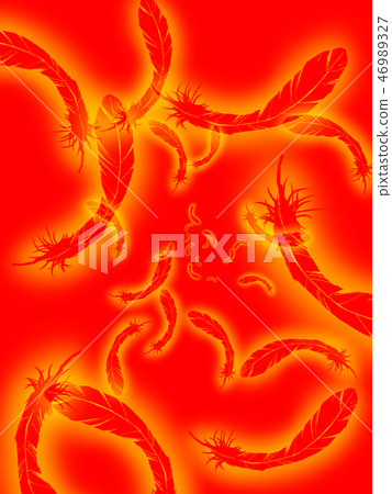 Red feather falling from the sky - Stock Illustration [46989327] - PIXTA
