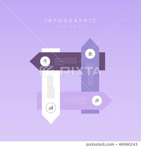 Violet color infographic diagram - Stock Illustration [46990243] - PIXTA