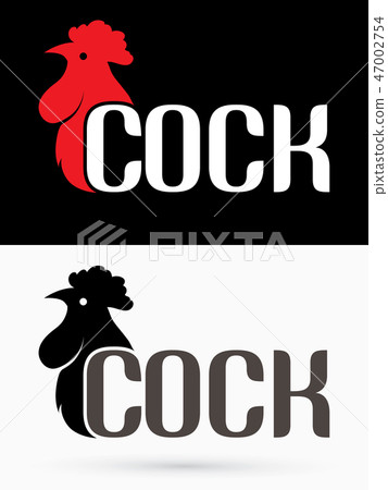 Cock text and head cock graphic vector. - Stock Illustration [47002754 ...
