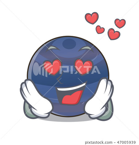 In love planet neptune above the sky cartoon - Stock Illustration ...