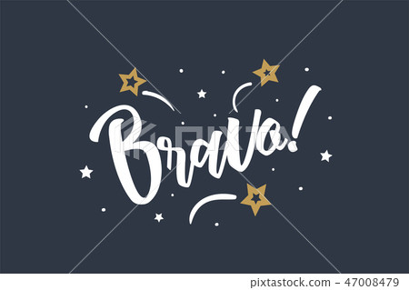 Bravo lettering card, banner. Beautiful... - Stock Illustration ...