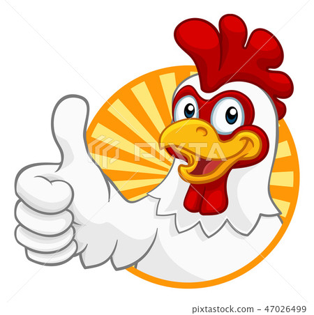 Chicken Cartoon Rooster Cockerel Character - Stock Illustration ...