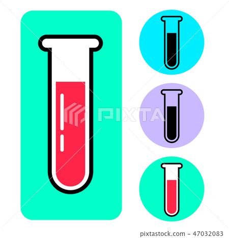 Flat style, blood sample vector icon illustration-插圖素材 [47032083] - PIXTA圖庫