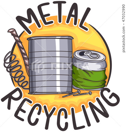 Metal Recycling Icon Illustration - Stock Illustration [47032990] - PIXTA