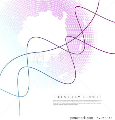 Lines connect on white background. Vector... - Stock Illustration ...
