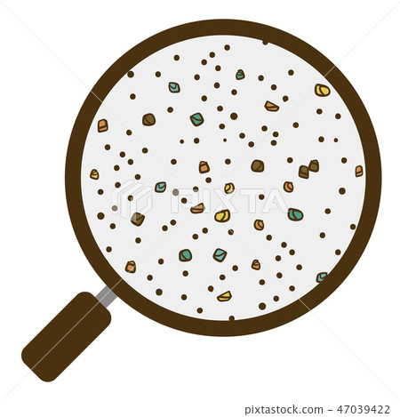 Soil Aggregate Structure Magnifying Glass... - Stock Illustration ...