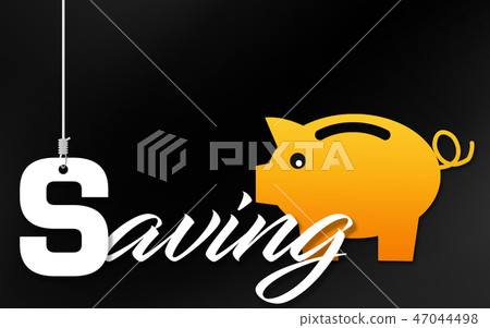 Saving word hang on ropes - Stock Illustration [47044498] - PIXTA