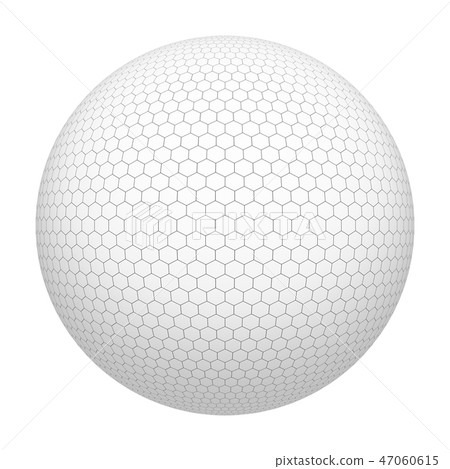 Golf ball. White hexagon shape pattern. Simple... - Stock Illustration ...