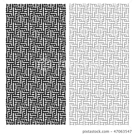 Seamless Chinese weave line pattern, vector art - Stock Illustration ...