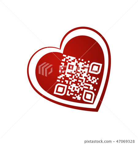 Vector illustration of I LOVE YOU QR code in... - Stock Illustration ...