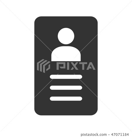 Employee clerk card vcard vector icon illustration - Stock Illustration ...