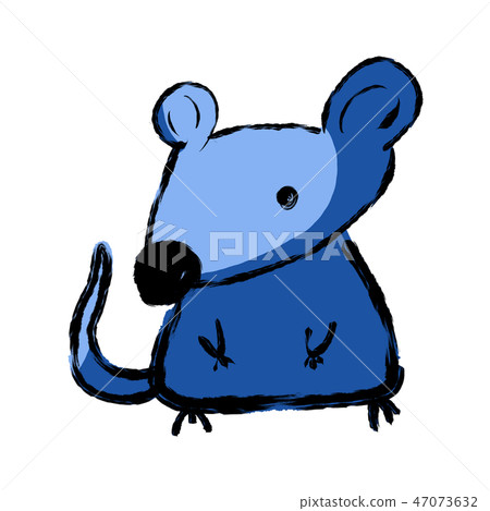 Blue mouse / child - Stock Illustration [47073632] - PIXTA
